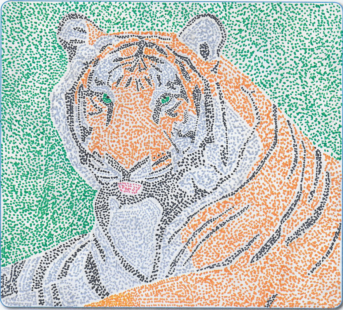 Geometry and Arts: 2016-17. P5. Pointillism. Student practices