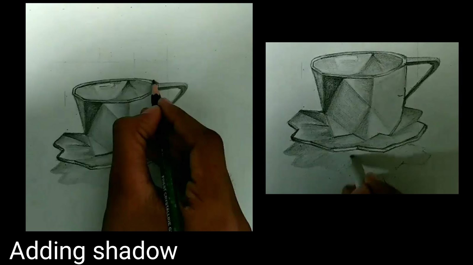 How to draw modern design Cup and Saucer-step by step tutorial