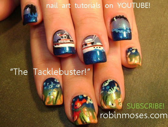 Nail Art by Robin Moses: "nautical nails" "sailor girl nails" "nail art ...
