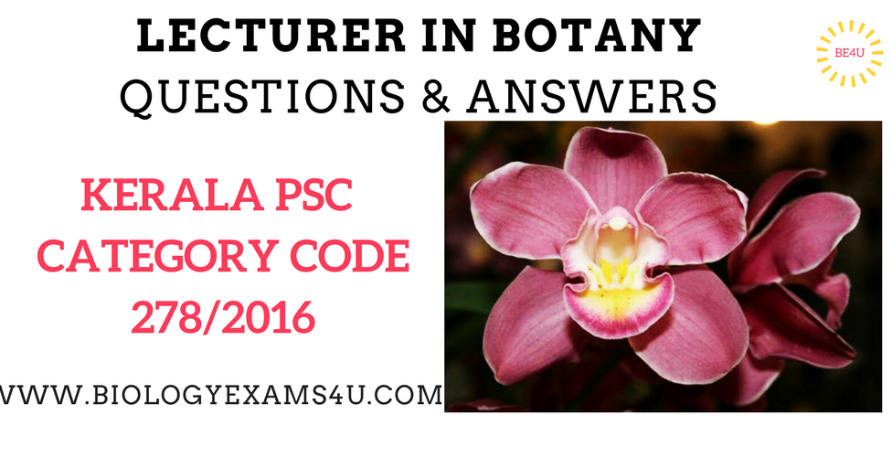 Lecturer in Botany Questions ~ Biology Exams 4 U