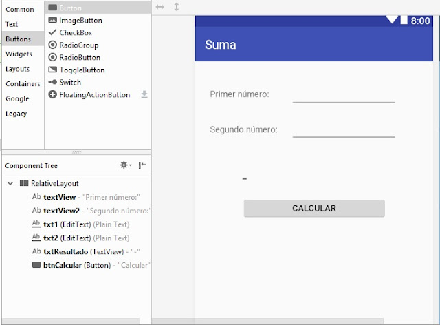 Sumar dos números en Android Studio Operaciones básicas