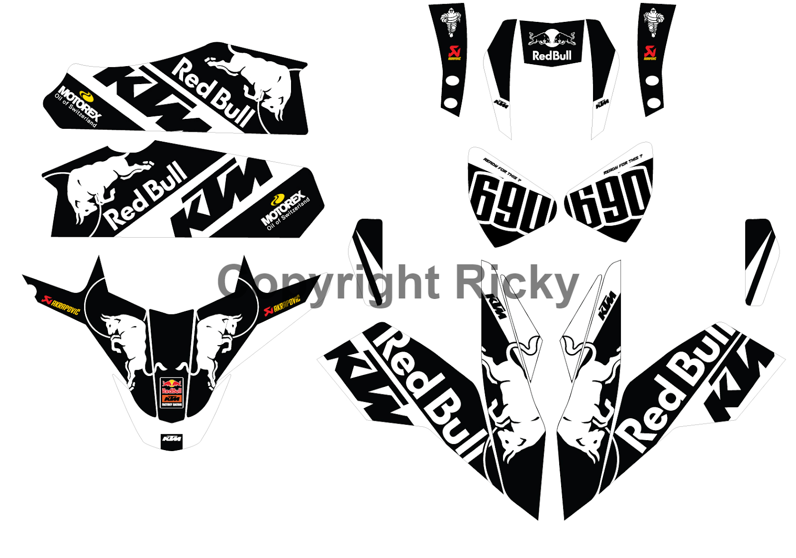 KTM Duke Custom Decals Graphics: New Custom Design Graphics KTM Duke ...