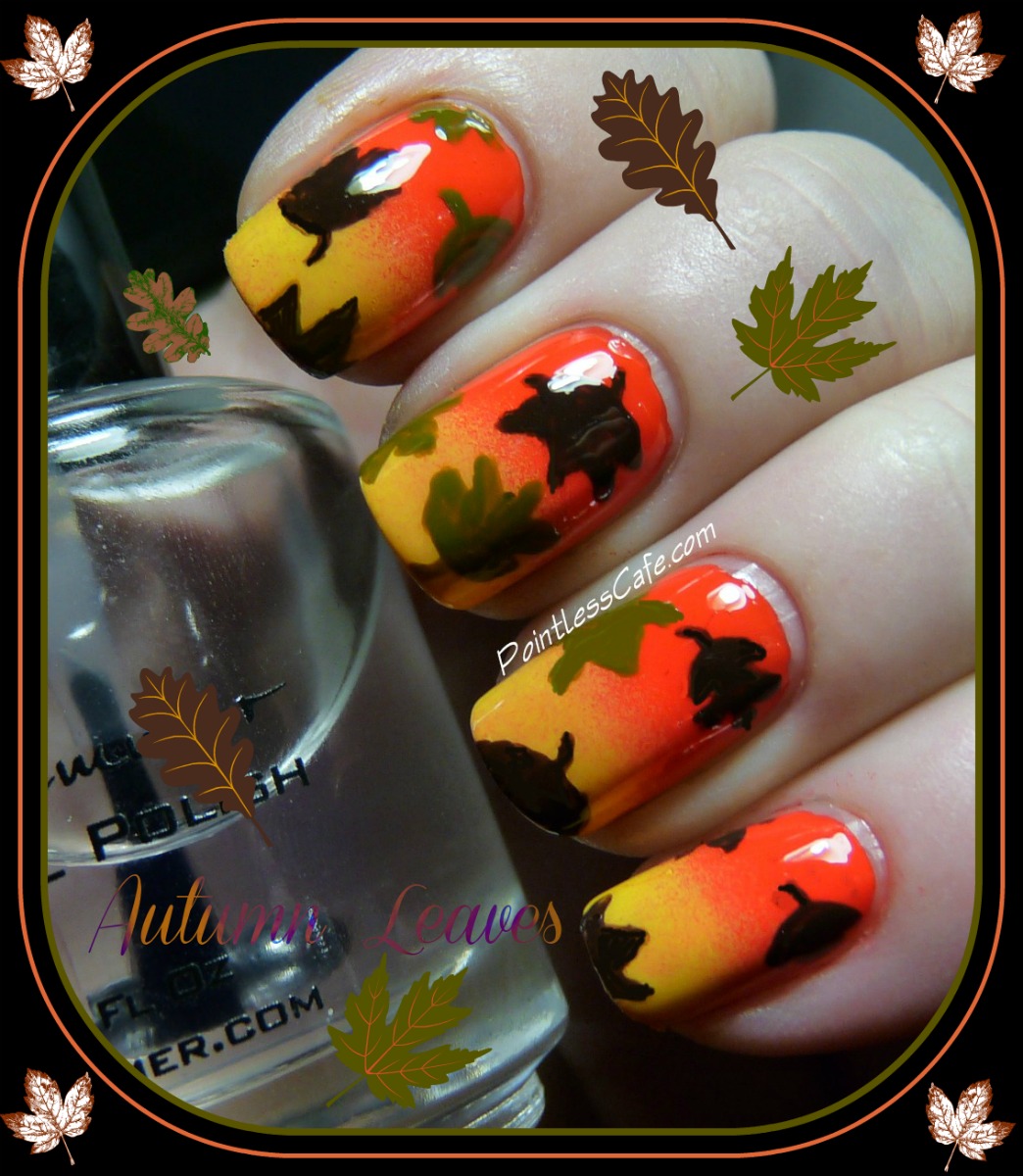 Autumn Theme Week - Day 4 - Gradient with Scattered Leaves | Pointless Cafe