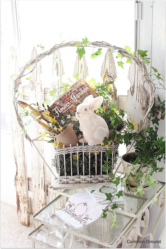 common ground : Vintage Cottage Weekend: Wicker Florist Baskets for Easter