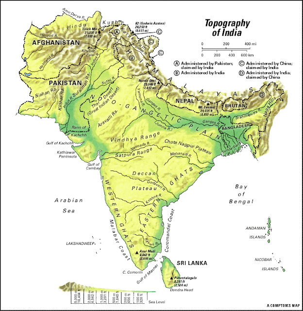 South Asia Physical Maps
