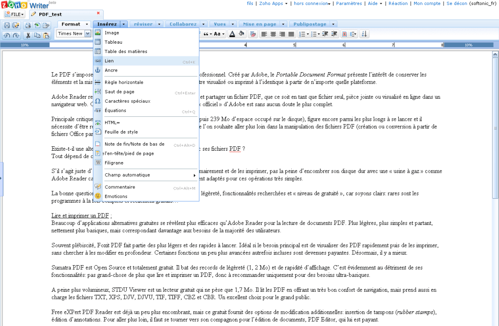 Top 7 du traitement de texte en ligne et gratuit.