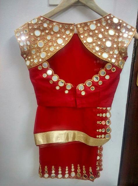 Mirror Work Embroidery or Abla Embroidery Used in Fashion by Indian ...