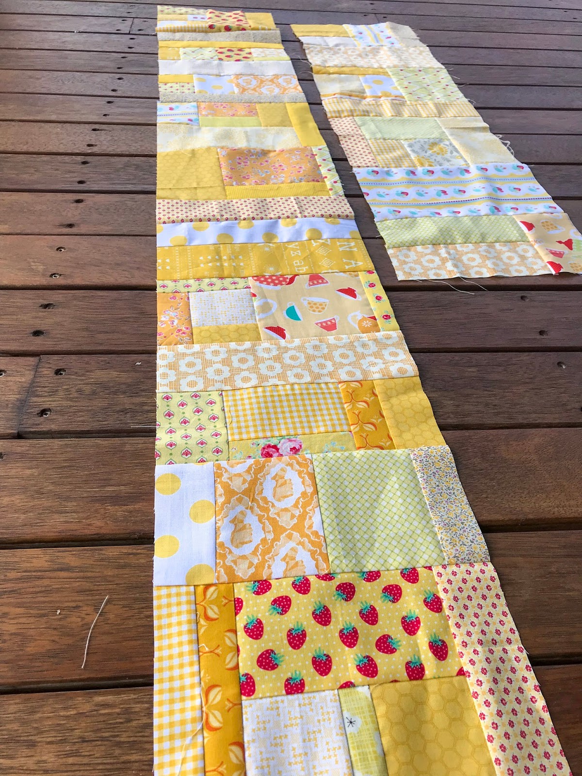 QUILTING: Scrappy Happy Rainbow Quilt - Yellow - Samelia's Mum