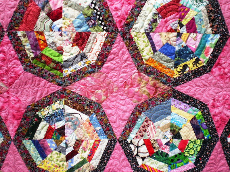 PAT QUILTZ TOO: Pink Spider Web Finished
