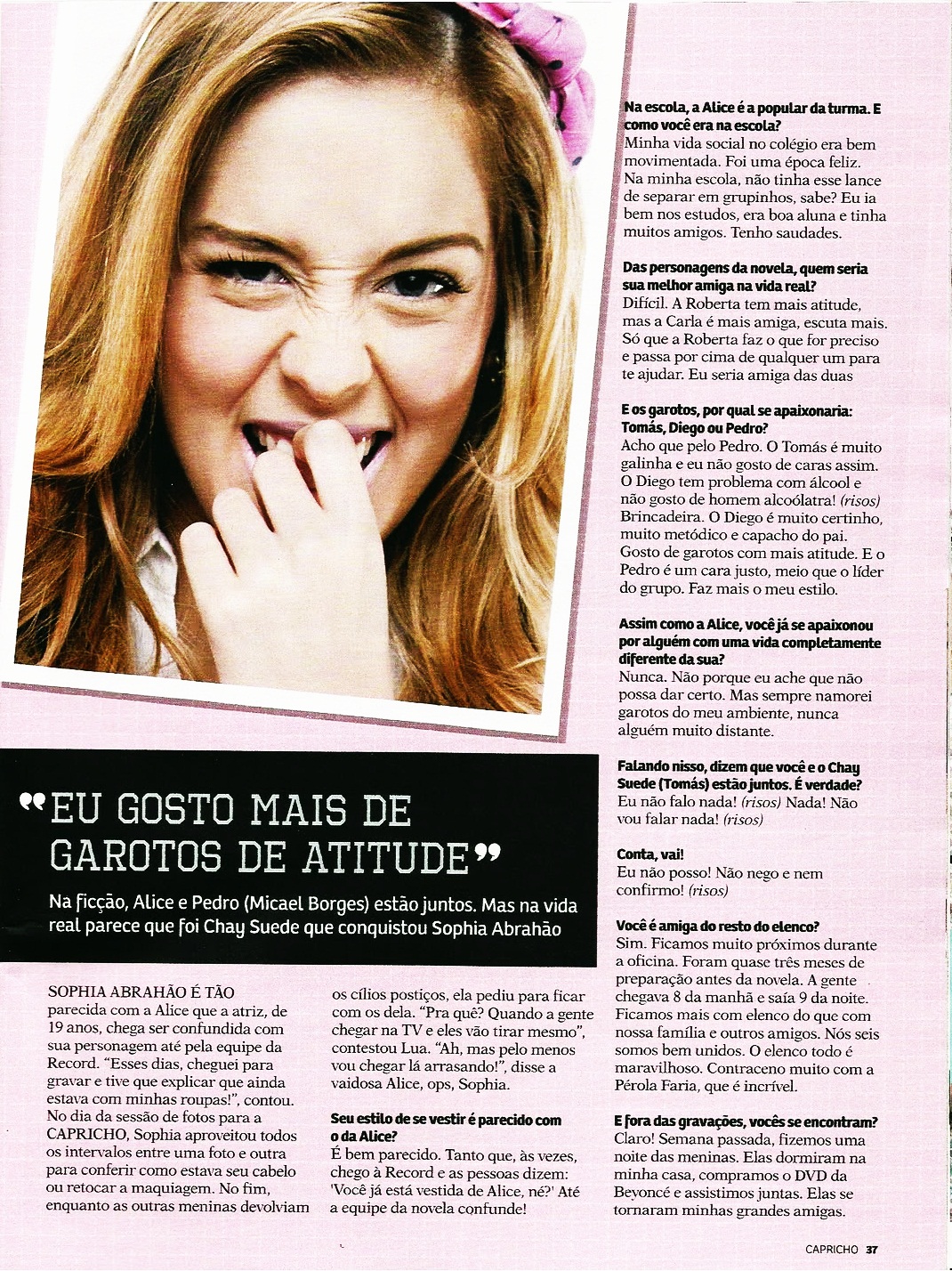 Lua Blanco News | Sua fonte sobre Lua Blanco: Lua, Sophia e Melanie na capa da Capricho.