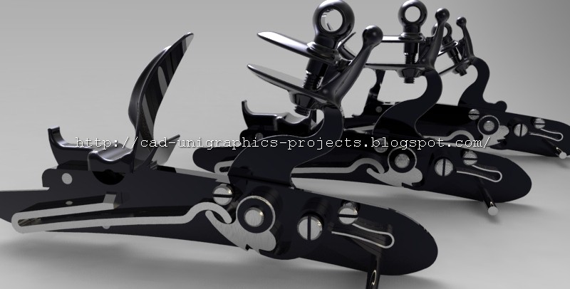 CAD designs by Ivan: Flintlock mechanism 3D model (free CAD download file)