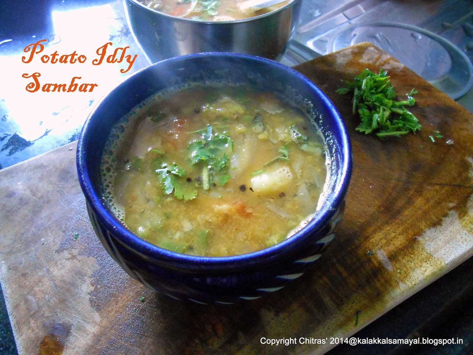 kalakkalsamayal: Potato-Idly-Sambar kalakkalsamayal: Potato-Idly-Sambar