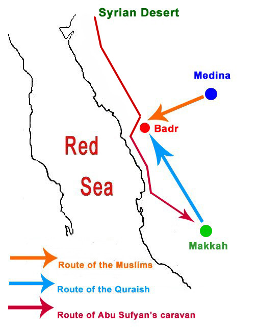 Battle of Badr Maps - غزوة بدر | Tasheel Tadrees