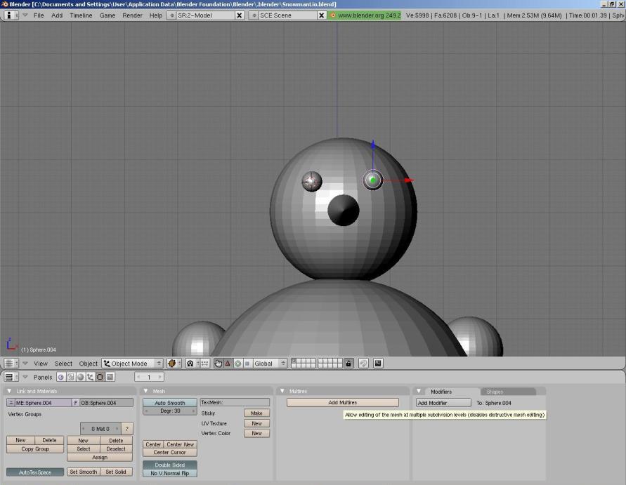 Уроци на фотошоп, GIMP, MS Office, Scratch, HTML&CSS: Snowman in blender tutorial / Снежен човек ...