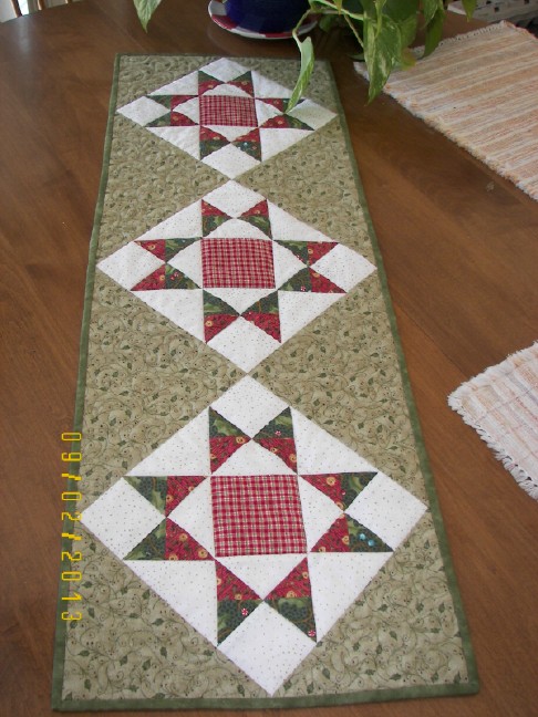 Elaine Adair Pieces: Table Runners, and "Stringin' My Blues,"