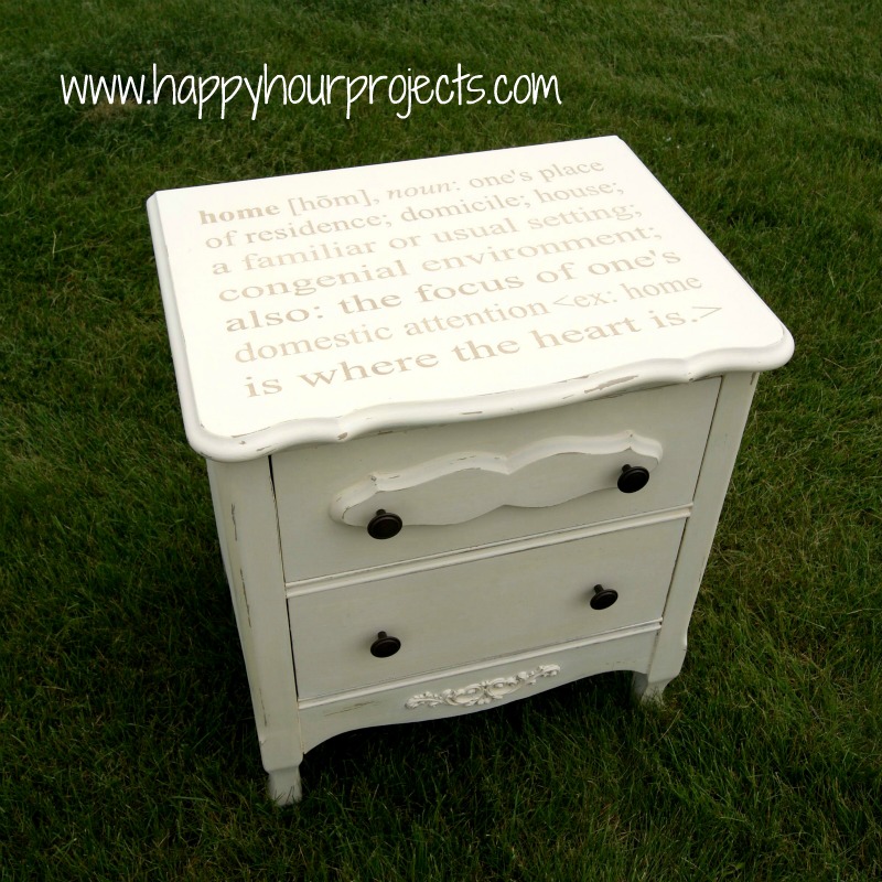 Stenciled End Table - Happy Hour Projects