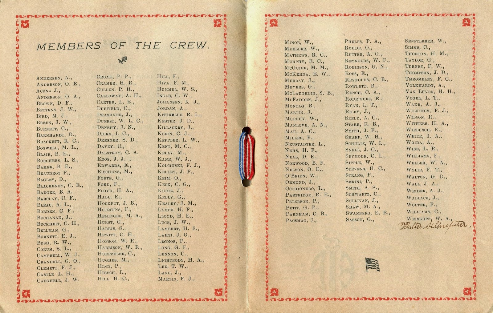 The American Menu: Showing the Flag
