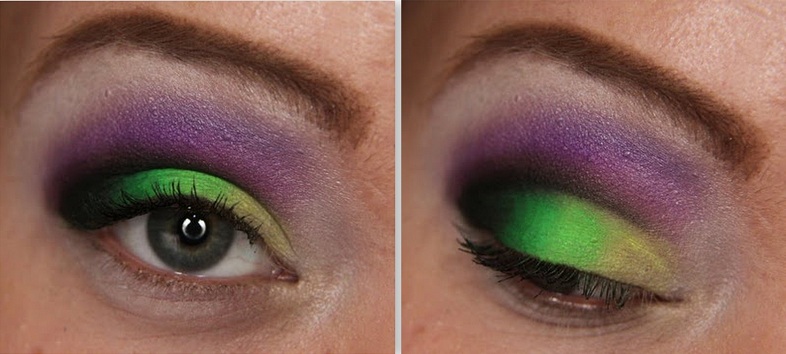 Erika MakeUp: Tutorial Verde e Roxo