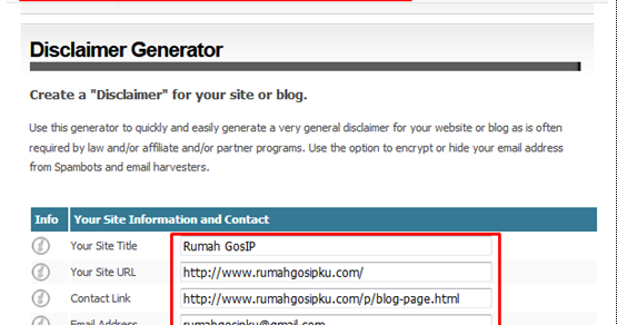 Panduan Cara Membuat Disclaimer pada Blogger - EDUKASIKU.COM