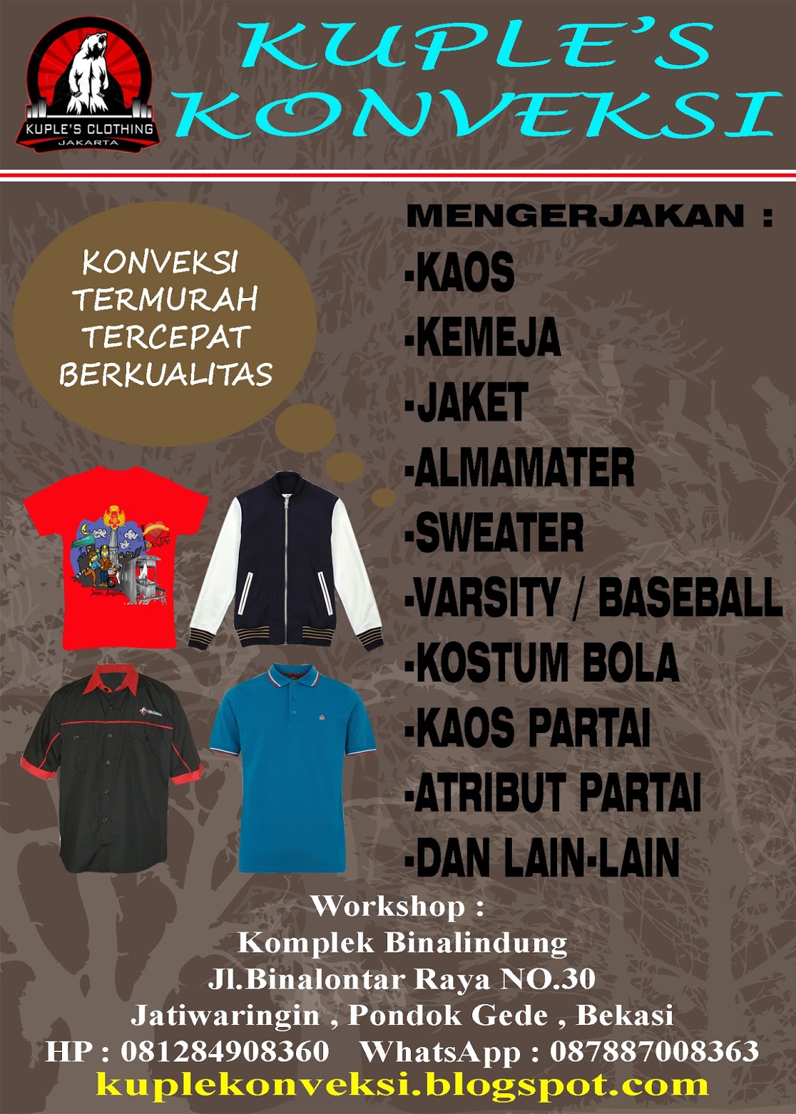 Rifaldi: KONVEKSI MURAH KAOS,JAKET,SERAGAM,KAOS PARTAI , ATRIBUT PARTAI ...