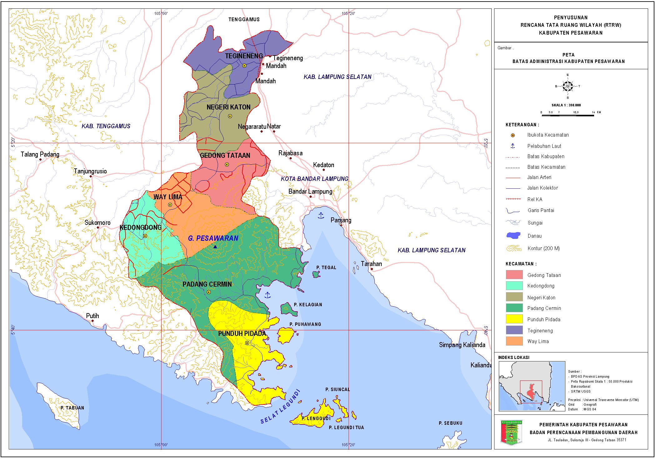 Peta Kabupaten Pesawaran
