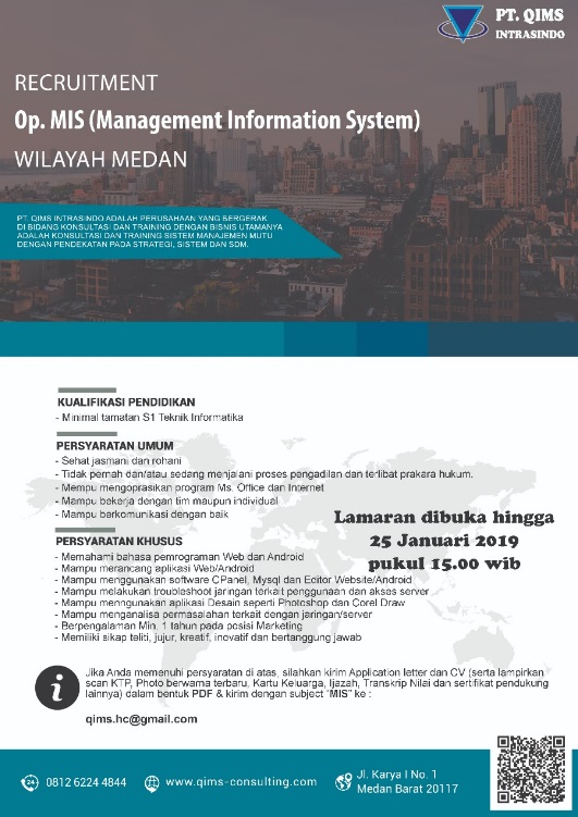 PT QIMS Intrasindo Medan (QIMS - Consulting & Training)