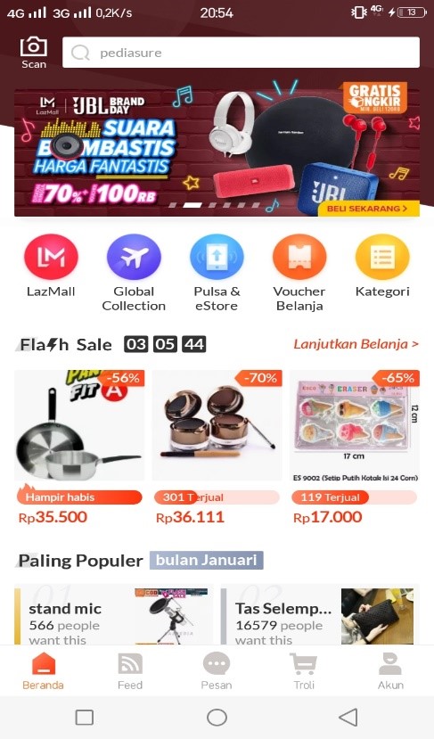 Flowchart proses pembelian lazada