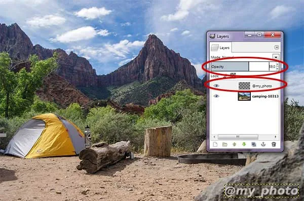 PhotoEffect: Apply a Text Watermark to Photo in GIMP