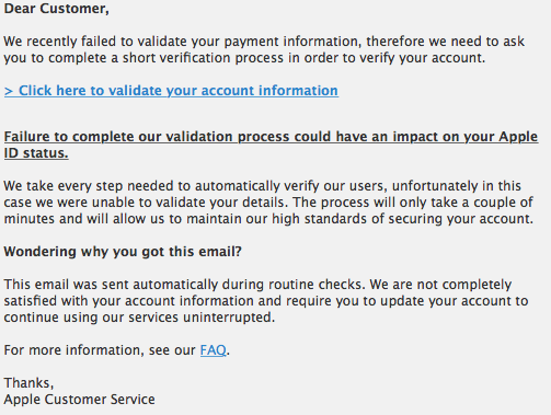 Your Apple ID has been suspended [#398832] (Apple Phishing) | Scam