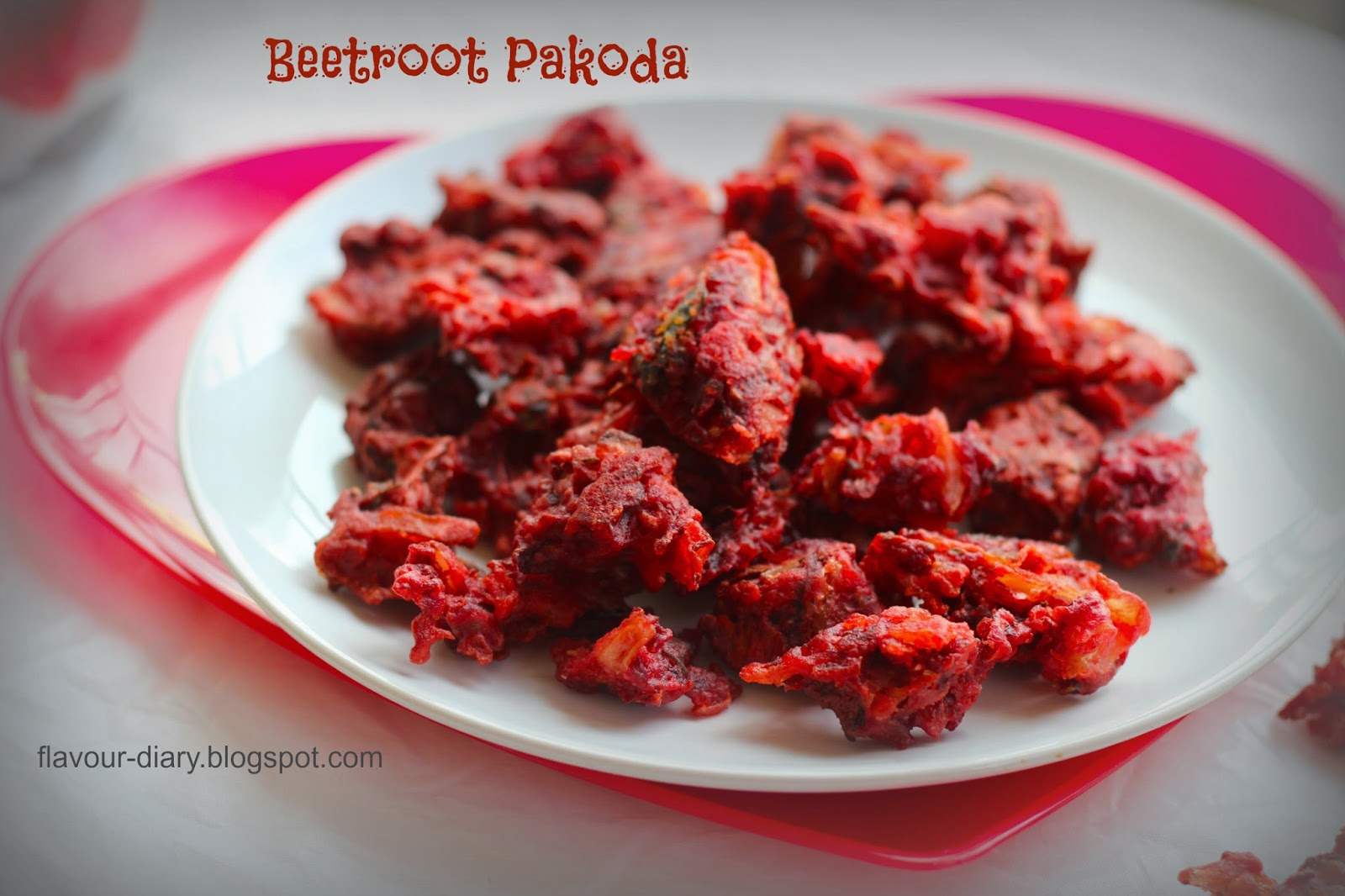 Flavour Diary: Beetroot Pakoda/Pakora /Bajji