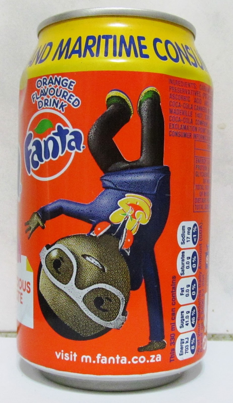 LATAS Y BOTELLAS COLECCIÓN: LATA FANTA ORANGE SOUTH AFRICA 2016