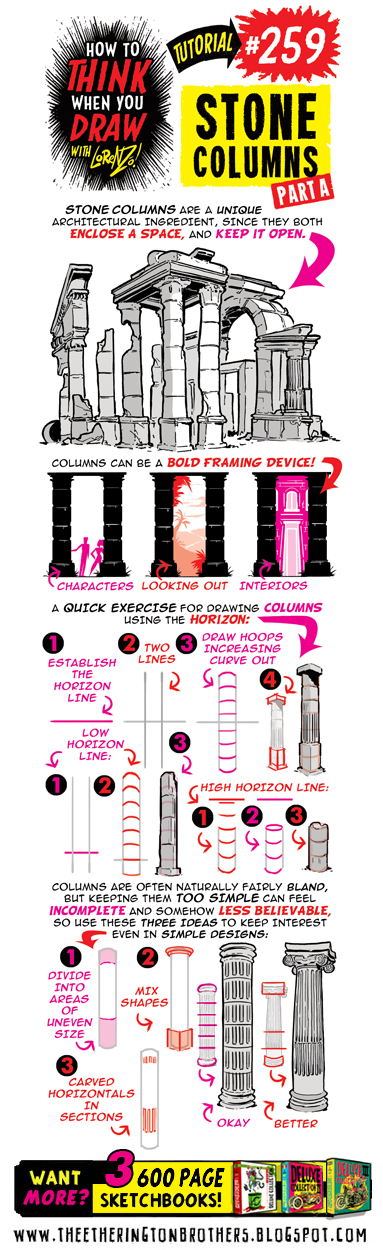 The Etherington Brothers: How to THINK when you draw STONE COLUMNS ...