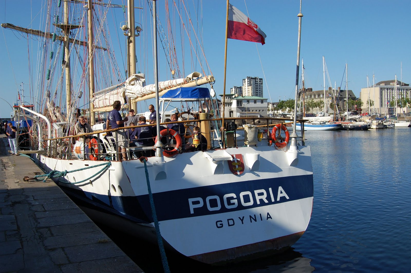 tall ships and the beauty of sailing: TALL SHIP POGORIA AT CHERBOURG