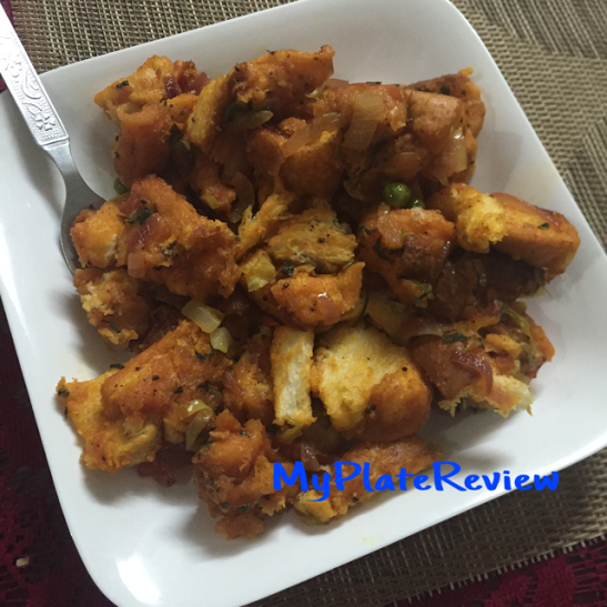 My Plate Review: Bread Pulao ~ an easy evening snack ; Recipe