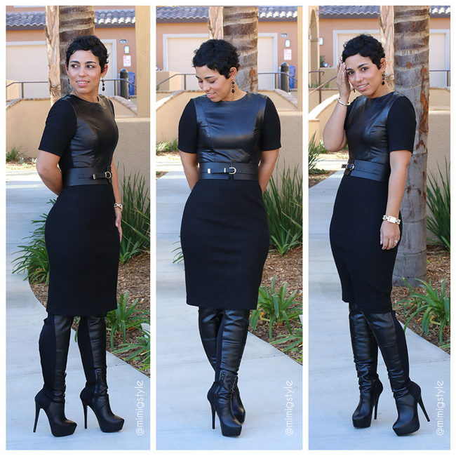 DIY Wool & Leather Dress + Pattern Review B5947 View C |Fashion ...