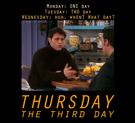 Learn English @ Brooks Language: Tuesday? Thursday? Joey Explains...