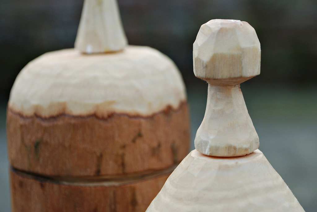 Simon Hill Green Wood Carving: Ash shrink pots.