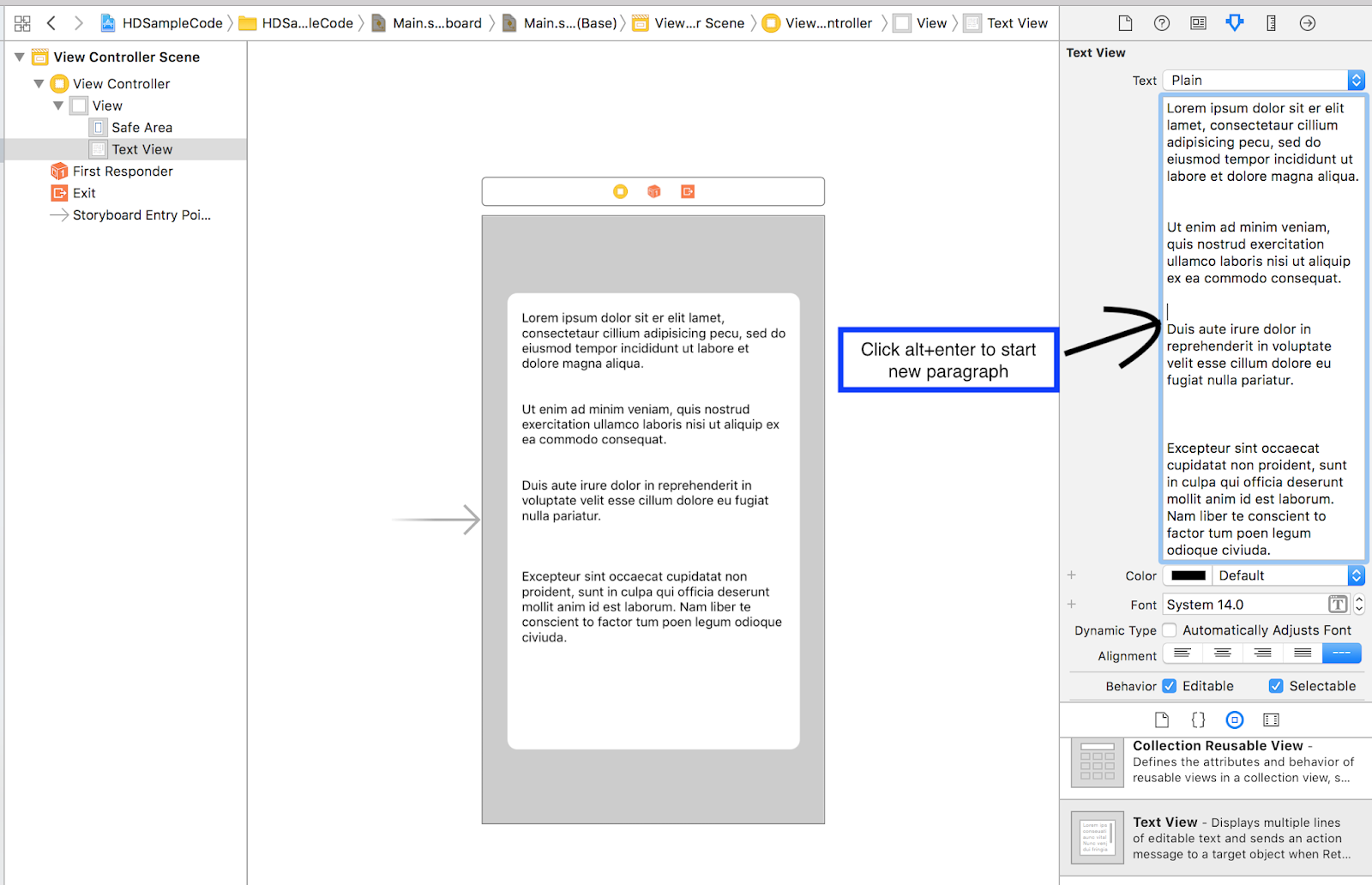 Xcode IOS IPhone IPad Mac OS Objective C C C Android Java Shortcut To Add Paragraph xcode-ios-iphone-ipad-mac-os-objective-c-c-c-android-java-shortcut-to-add-paragraph