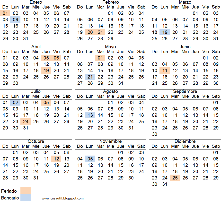 Calendario 2012 completo - Imagui