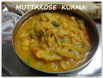 JenaCookingGuide: Muttakose Kurma /Cabbage Curry