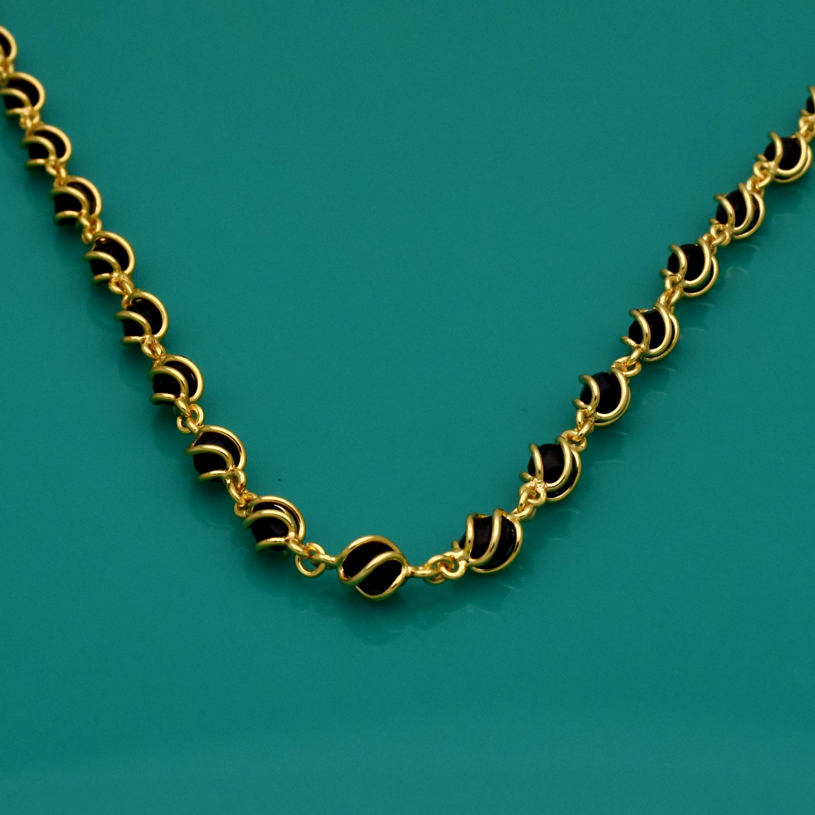 Buy Gold Plated Rainbow Mala/Chain Online| Kollam Supreme