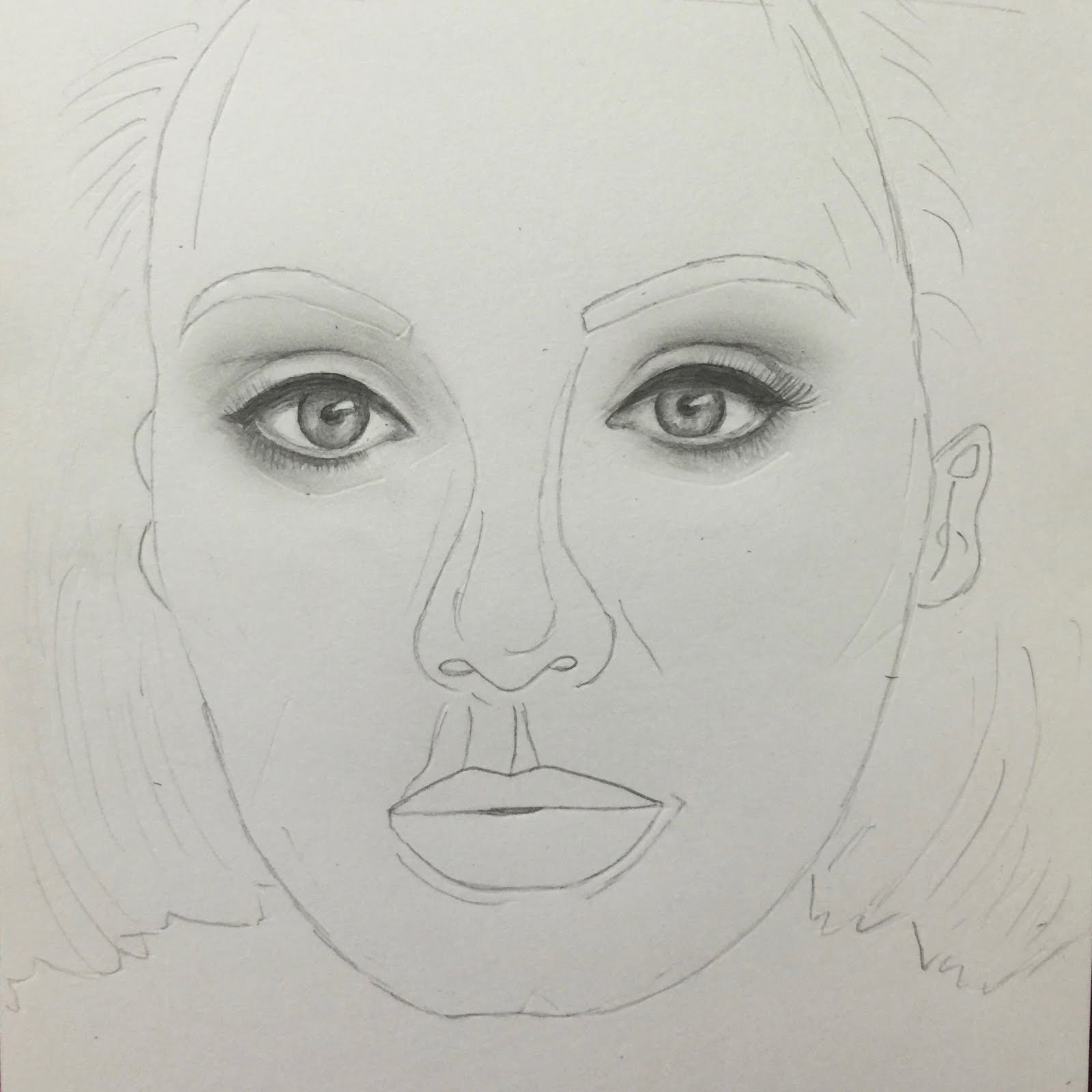 STEP BY STEP PROCESS OF DRAWING ADELE - SAHANA STRIKE