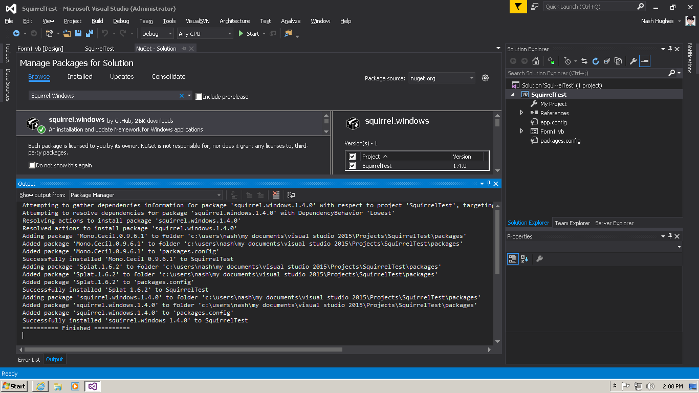 Journal of a Noob Programmer: Using Squirrel to replace ClickOnce