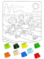 Creionasul cel Istet si prietenii: Adunarea numerelor 0-10 - coloram ...