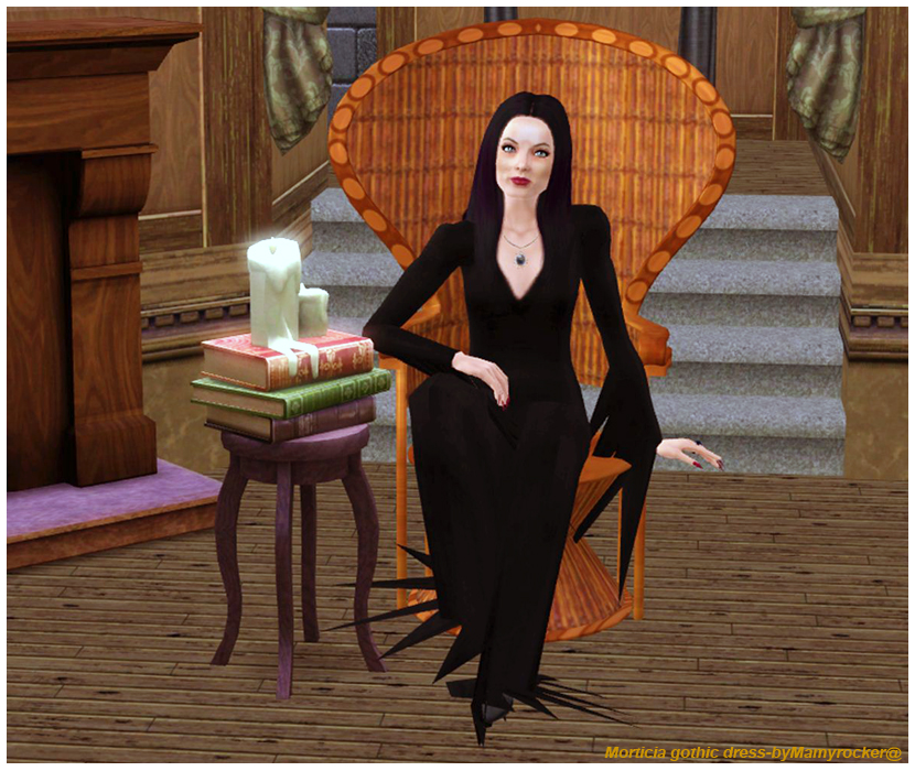 Rock The Sims Italy \m/: ABITO DI MORTICIA ADDAMS