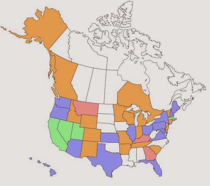 Us Map Showing States Visited 2