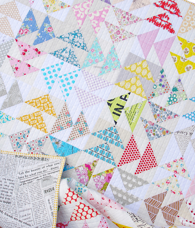 Red Pepper Quilts: Double Flying Geese Quilt - A Finished Quilt