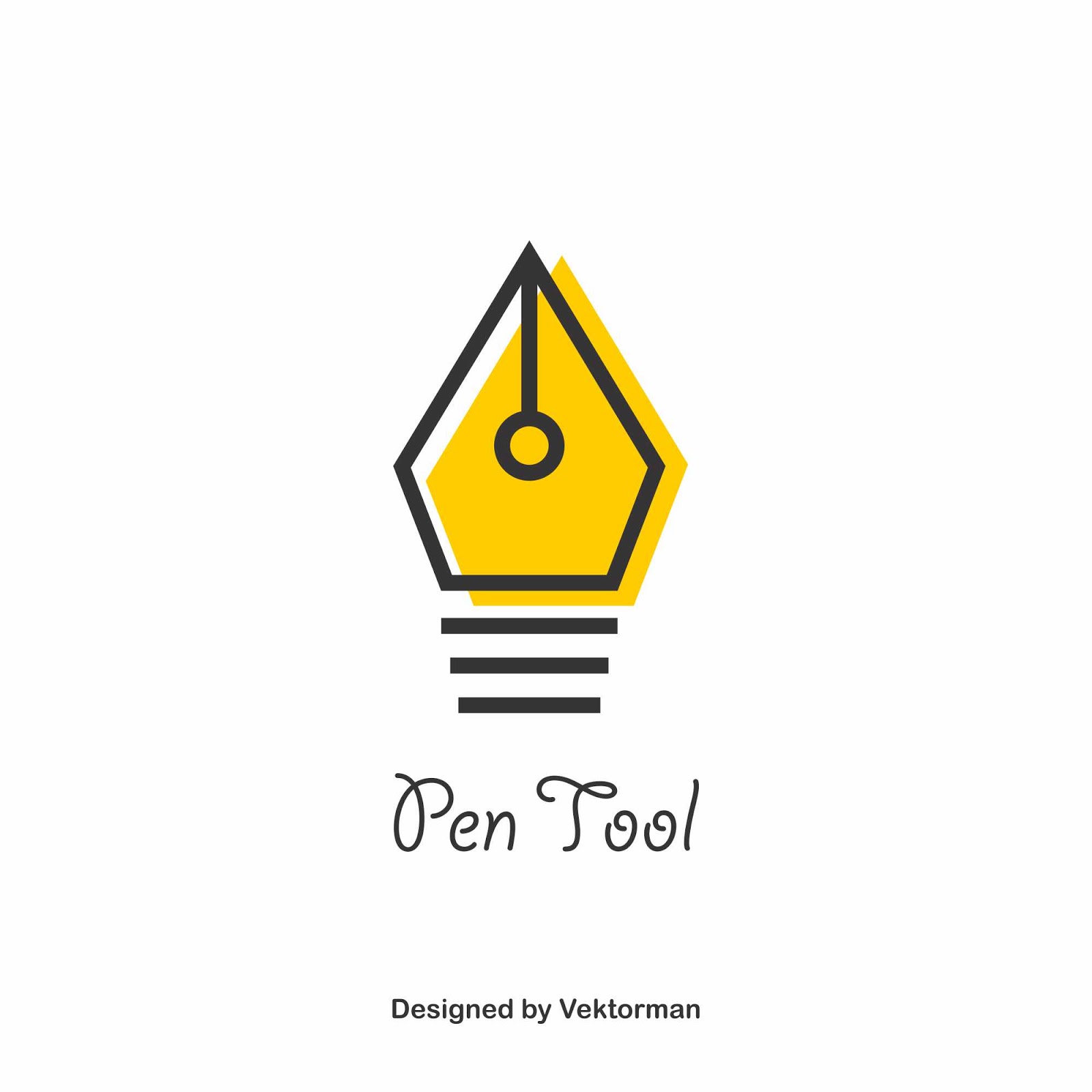 Pen Tool Logo Template ~ Vektorman