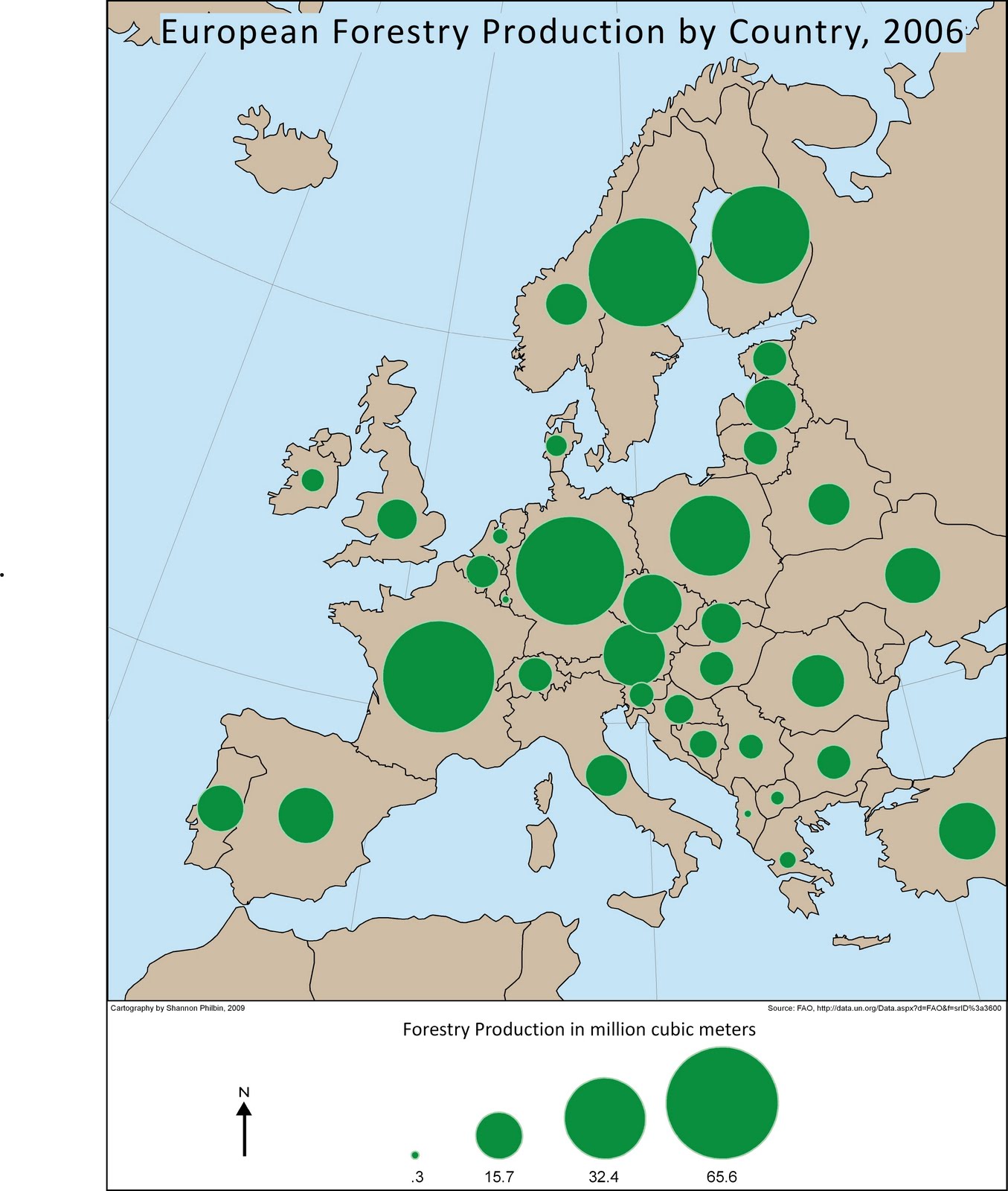 Josh Parker's Environmental Biology Blog: Proportional Symbol Map