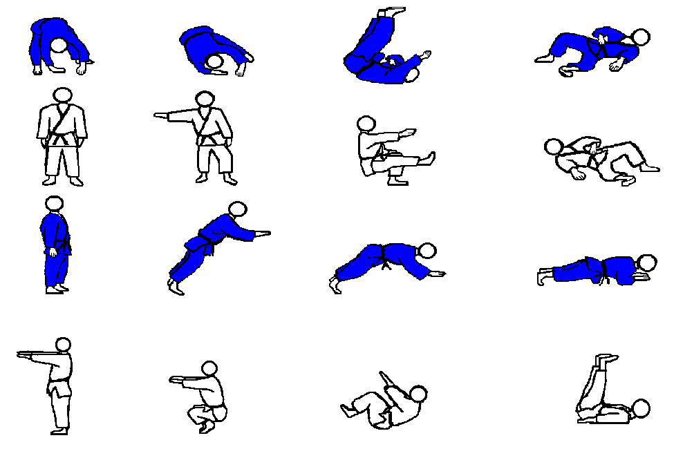 Tecnicas de amortecimento em quedas para Judô - Ukemi